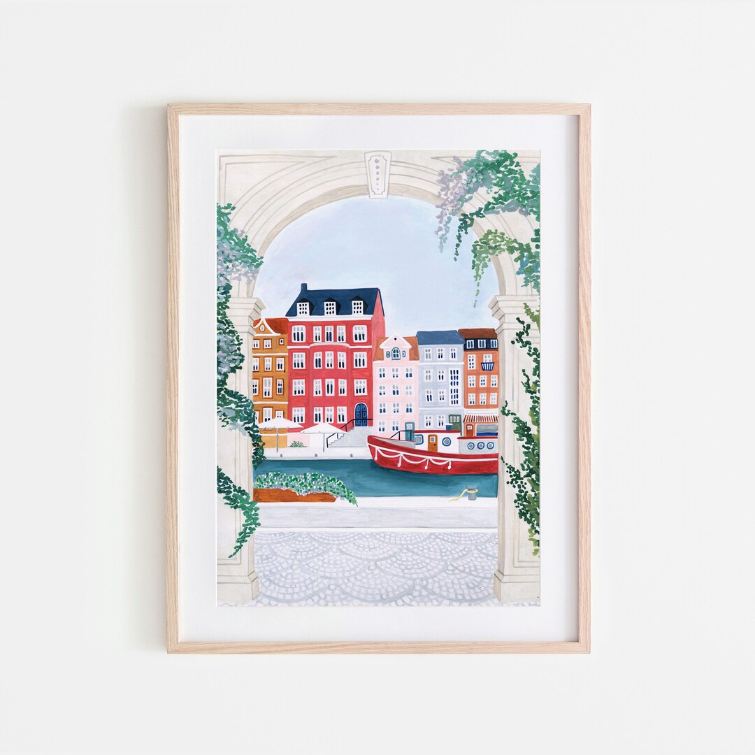 Copenhagen Art Print, Denmark Print, Scandinavian Wall Art, Travel ...