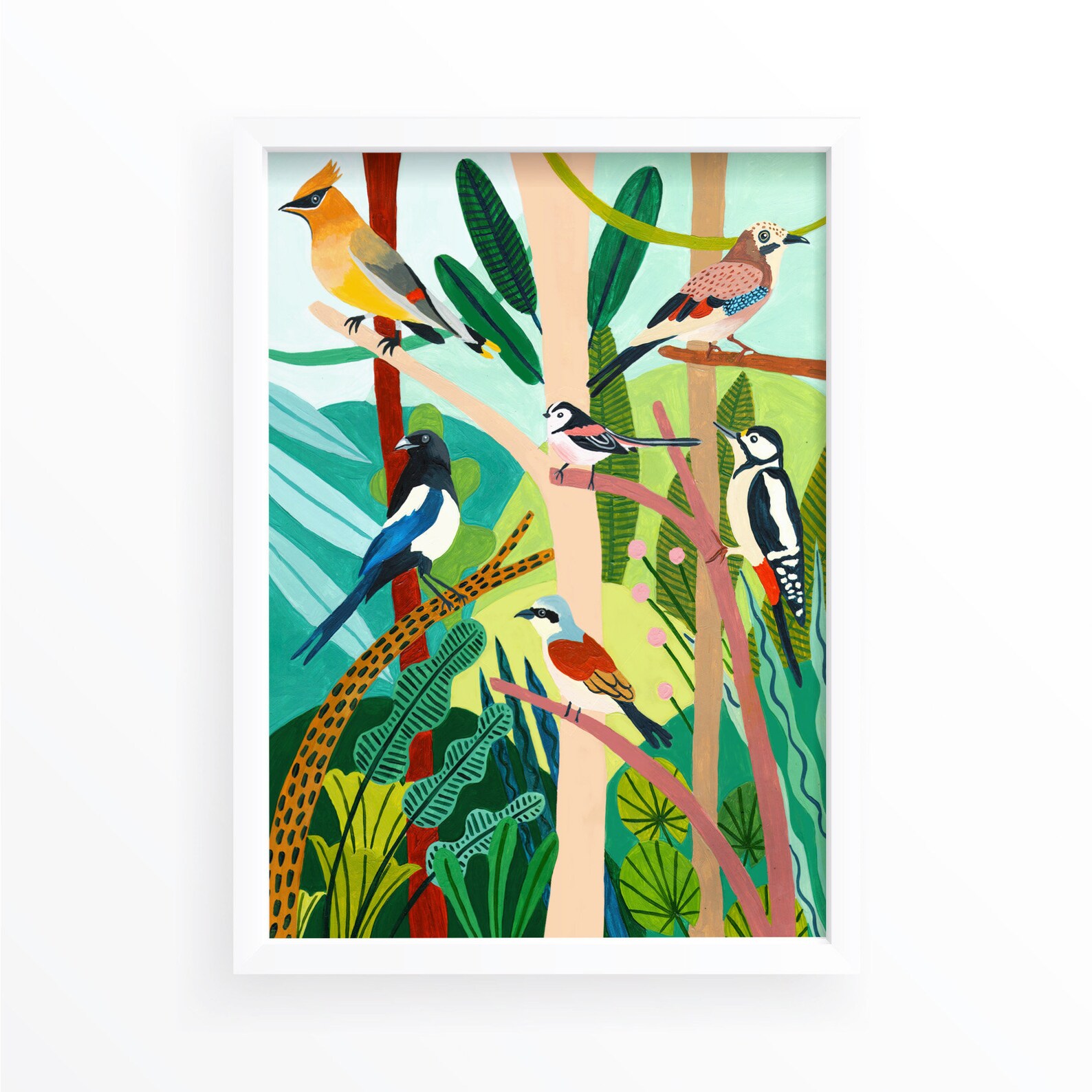 British Birds Print / Garden Birds / Botanical Illustration ...