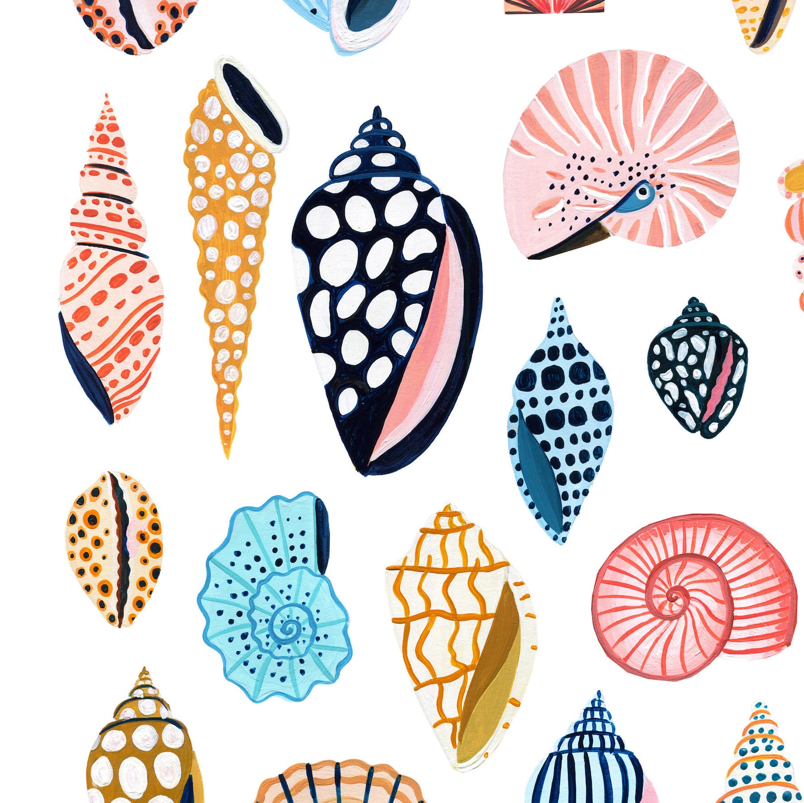 Sea Shells Art Print, Under the Sea, Nursery Wall Art, Nautical ...