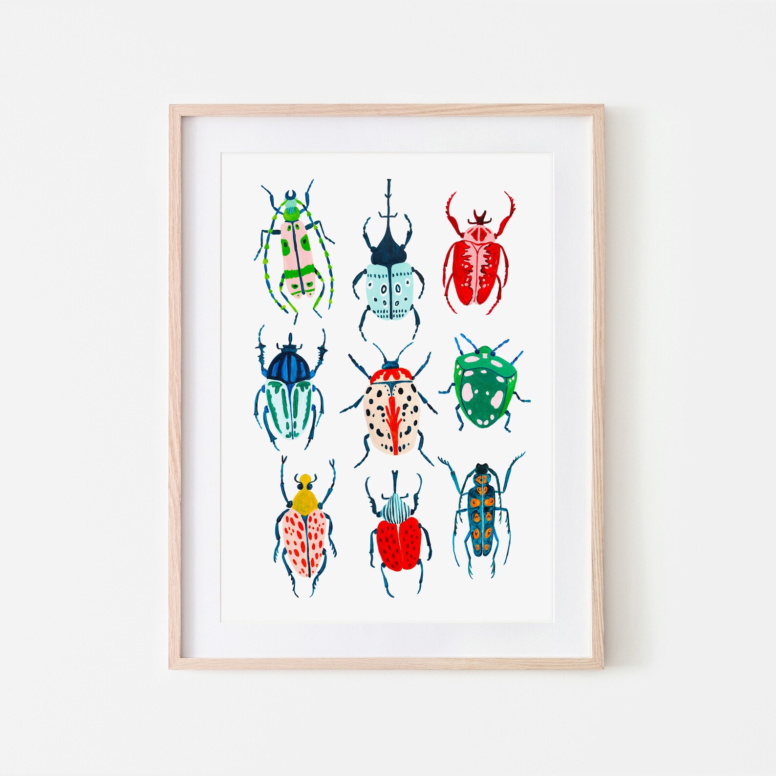 Garden Beetle Print, Insect Print, Nursery Wall Art, Bugs Print, Kids ...