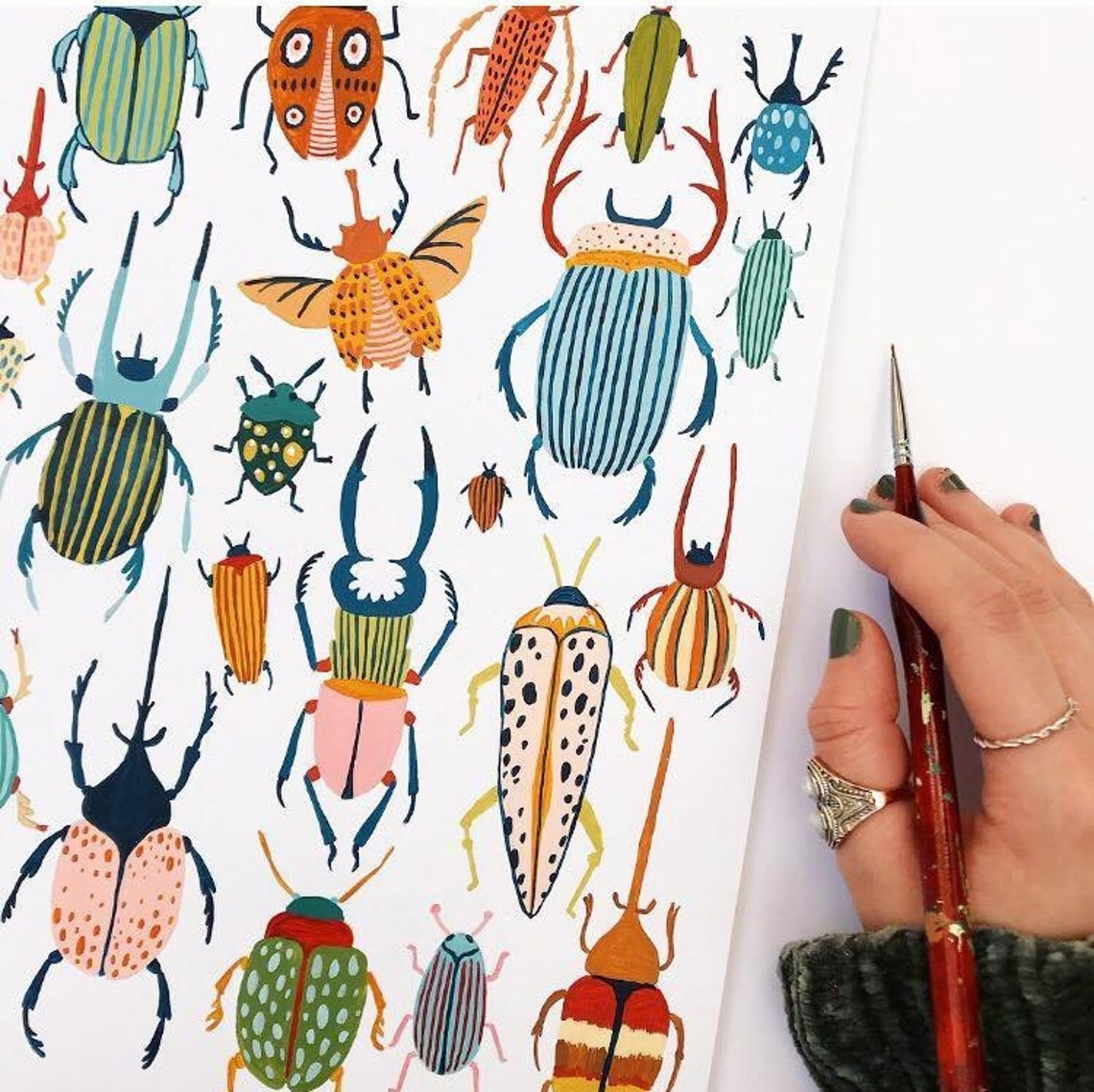 Beetle Print Insect Print Nursery Wall Art Bugs Print Kids - Etsy Canada
