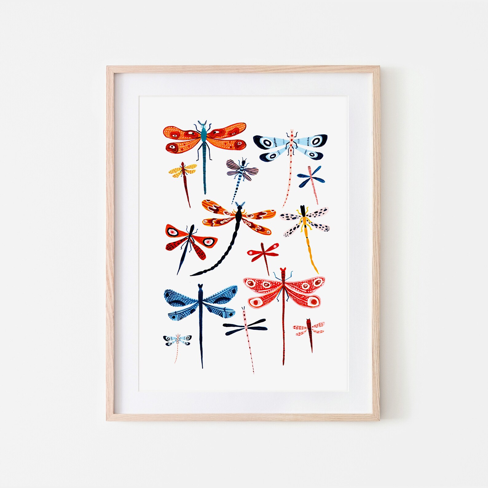 Dragonfly Wall Art Insect Print Nursery Wall Art Bugs | Etsy