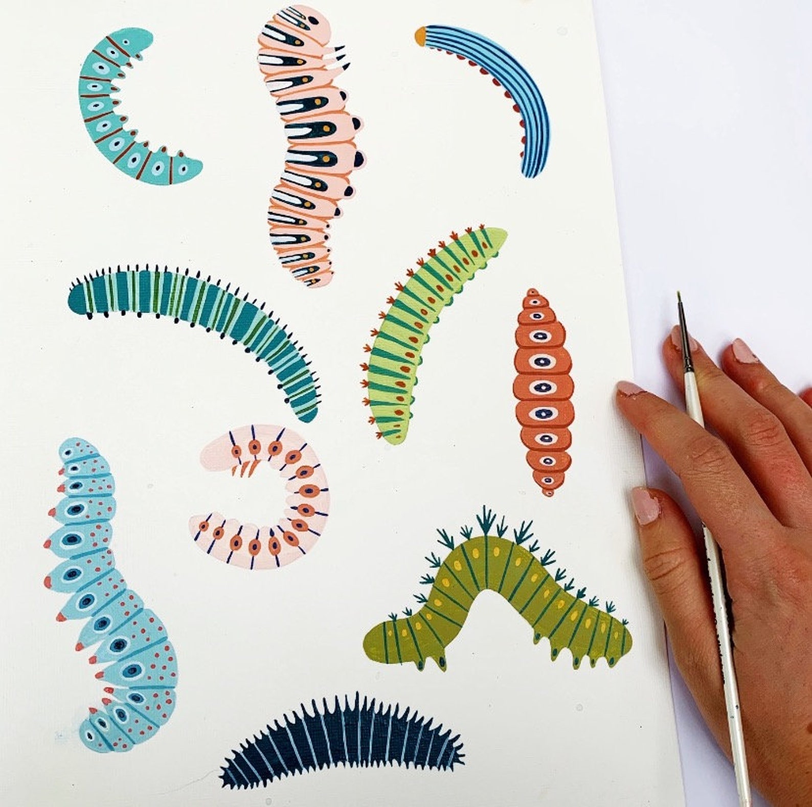 Caterpillar Print Insect Print Nursery Wall Art Bugs Print | Etsy