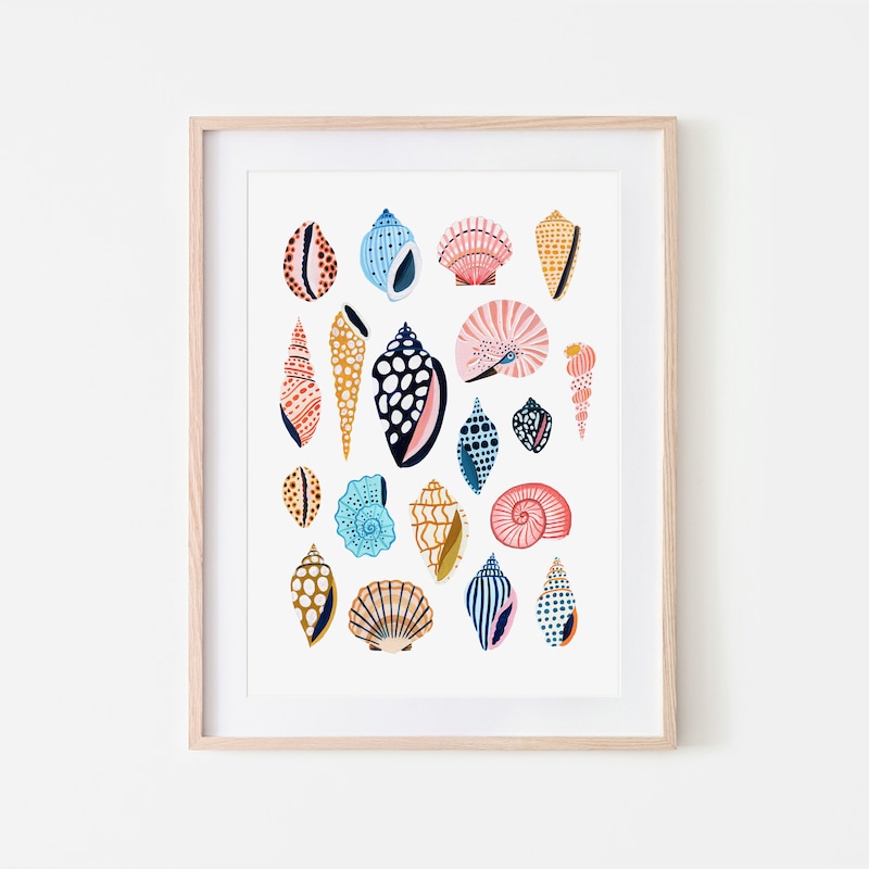 Shell Art Print - Etsy