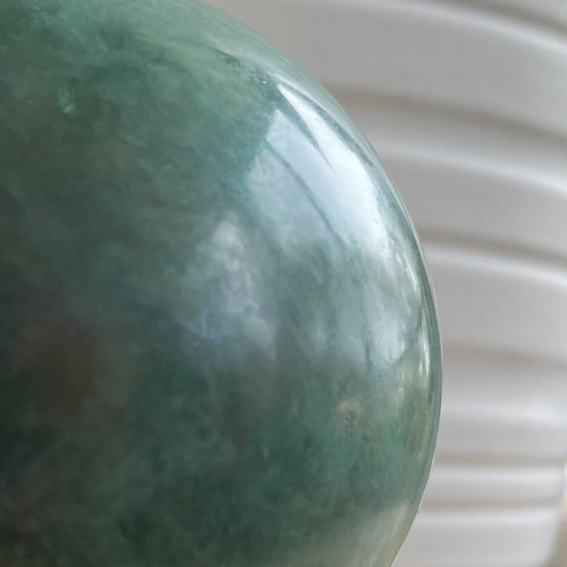Polished Dorodango Orb – Sage Green Japanese Shining Dirt Ball, Wabi ...