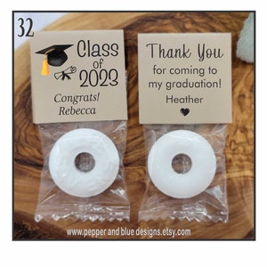 Mint Graduation Favor Labels, Graduation Favors, Mint Party Favors ...