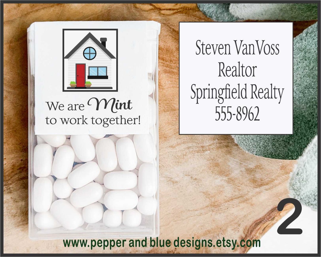 Real Estate Marketing Labels, 20 Personalized Tic Tac Box Stickers ...