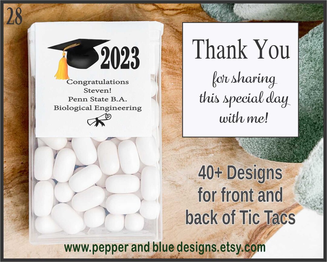 Graduation Mints Tic Tac Favors Graduation Favors Class of 2023 Senior ...