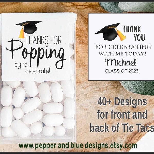 Graduation Tic Tac Mints - Etsy