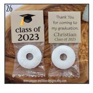 Mint Graduation Favor Labels, Graduation Favors, Mint Party Favors ...