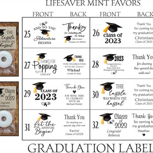 Mint Graduation Favor Labels, Graduation Favors, Mint Party Favors ...