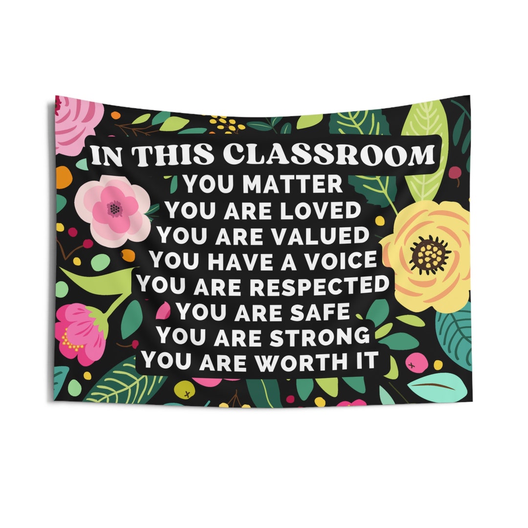 Classroom Quotes Over the Bed Wall Decor Tapestry Classroom Wall Decor ...