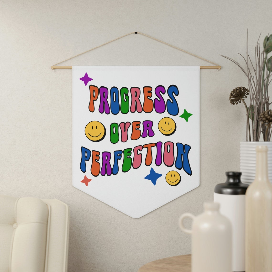 Growth Mindset Poster Pennant Classroom Tapestry Class Quote Class ...