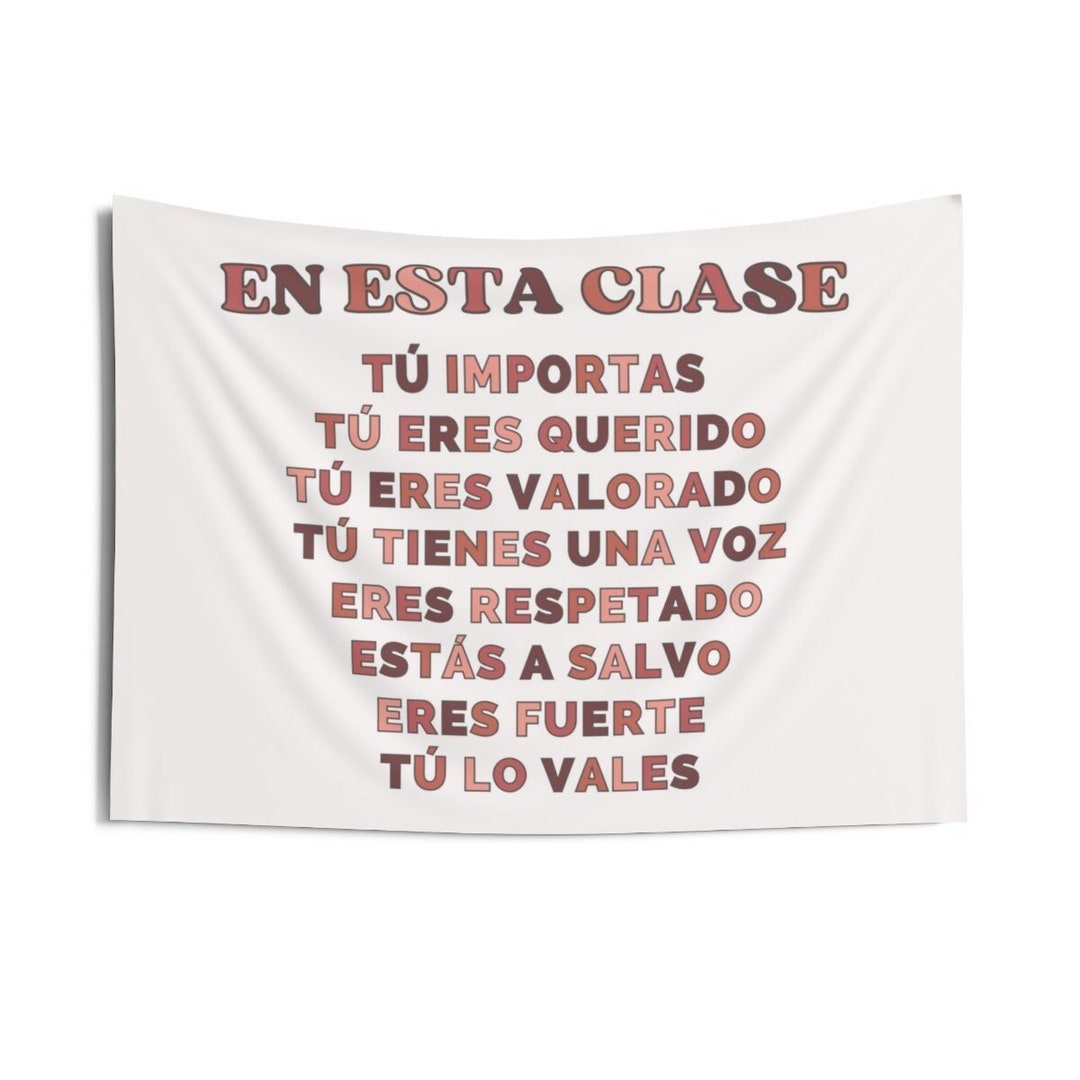 Classroom Quotes Spanish Classroom Decor Tapestry Classroom Wall Decor ...