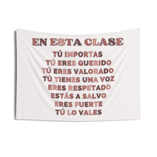 Classroom Quotes Spanish Classroom Decor Tapestry Classroom - Etsy