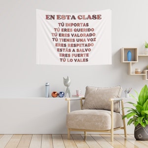 Classroom Quotes Spanish Classroom Decor Tapestry Classroom Wall Decor ...