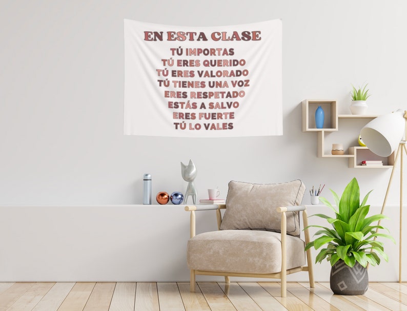 Classroom Quotes Spanish Classroom Decor Tapestry Classroom Wall Decor ...