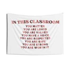 Classroom Quotes Over the Bed Wall Decor Tapestry Classroom Wall Decor ...