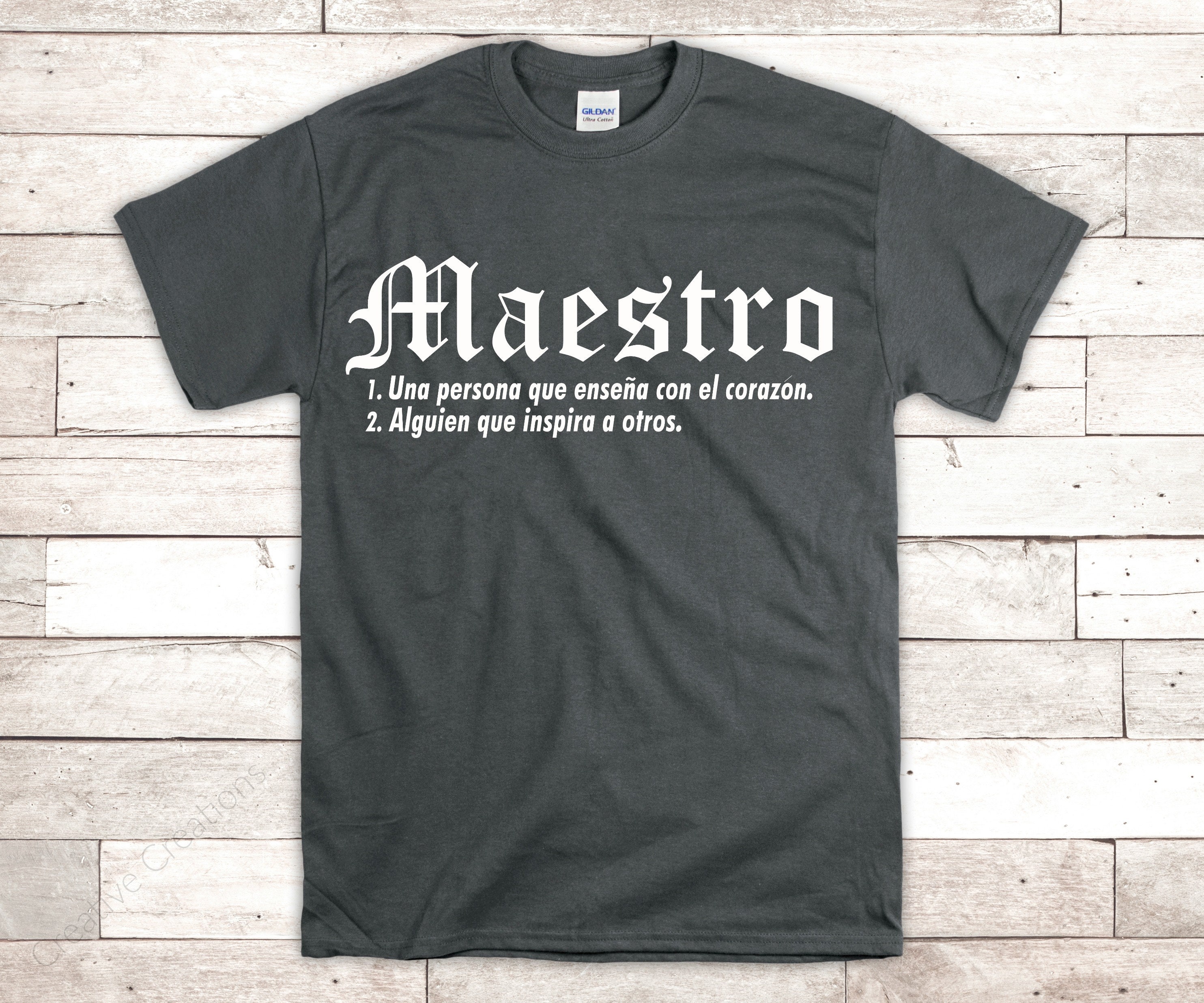 Maestro Shirt Maestro Tshirt Male Teach Gift Professor, Bilingual ...
