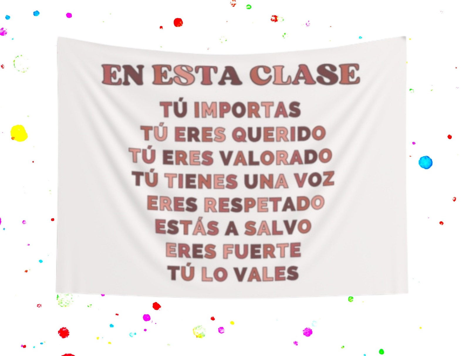 Classroom Quotes Spanish Classroom Decor Tapestry Classroom Wall Decor ...