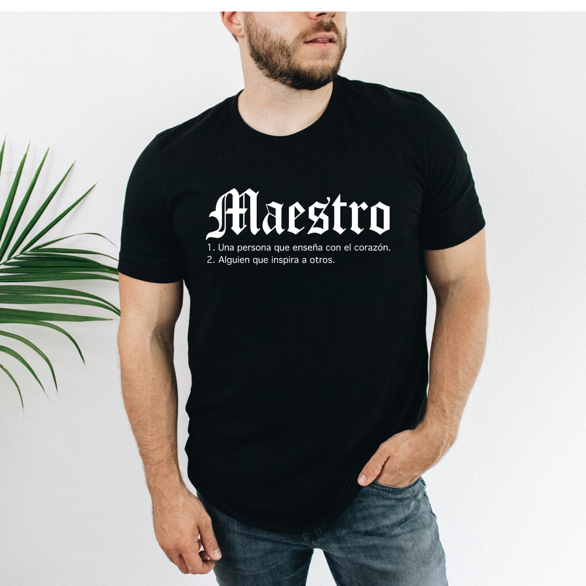 Maestro Shirt Maestro Tshirt Male Teach Gift Professor, Bilingual ...