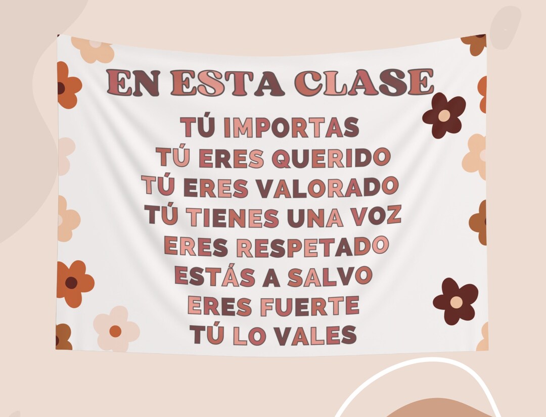 Classroom Quotes Spanish Classroom Decor Tapestry Classroom Wall Decor ...