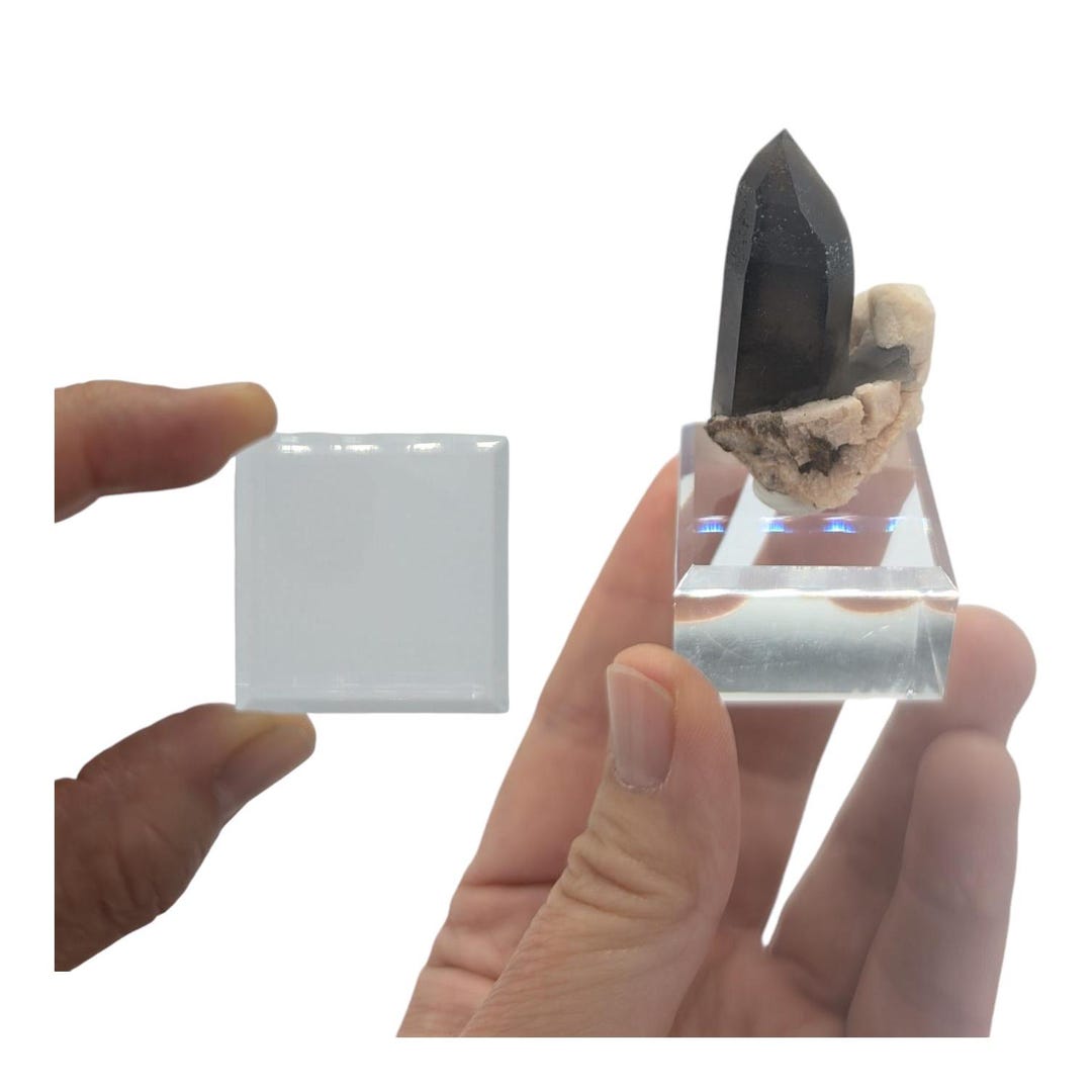 Clear Acrylic Display Base - 1.25" X 1.25" X 0.75" - Size A - Mineral ...