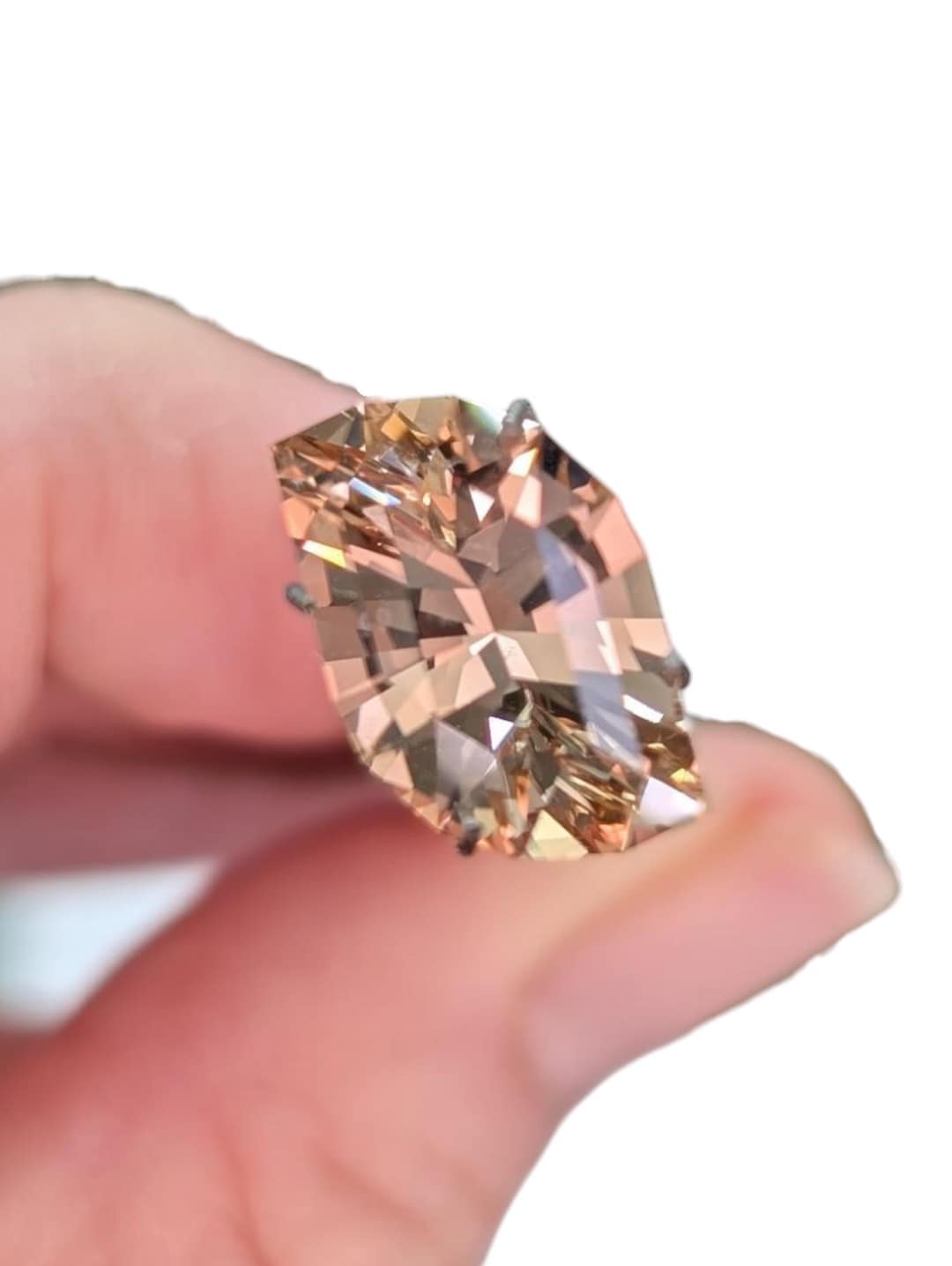 4.70 Ct Topaz Gemstone - Sherry Topaz, Precision Cut, Custom Cut, Leaf ...