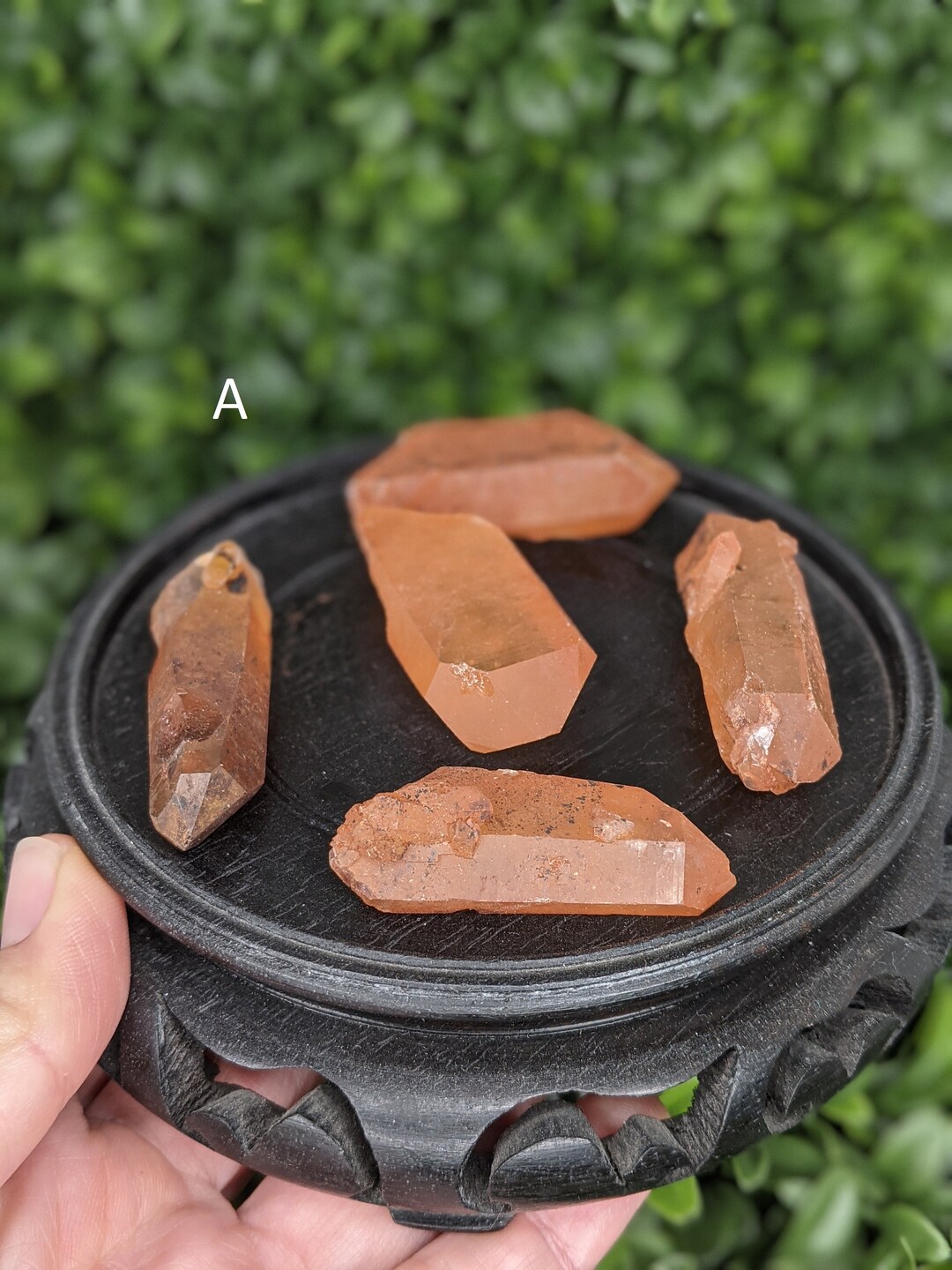 Iron Stained Quartz Crystals - Red Quartz - Hematite Coated Crystals ...