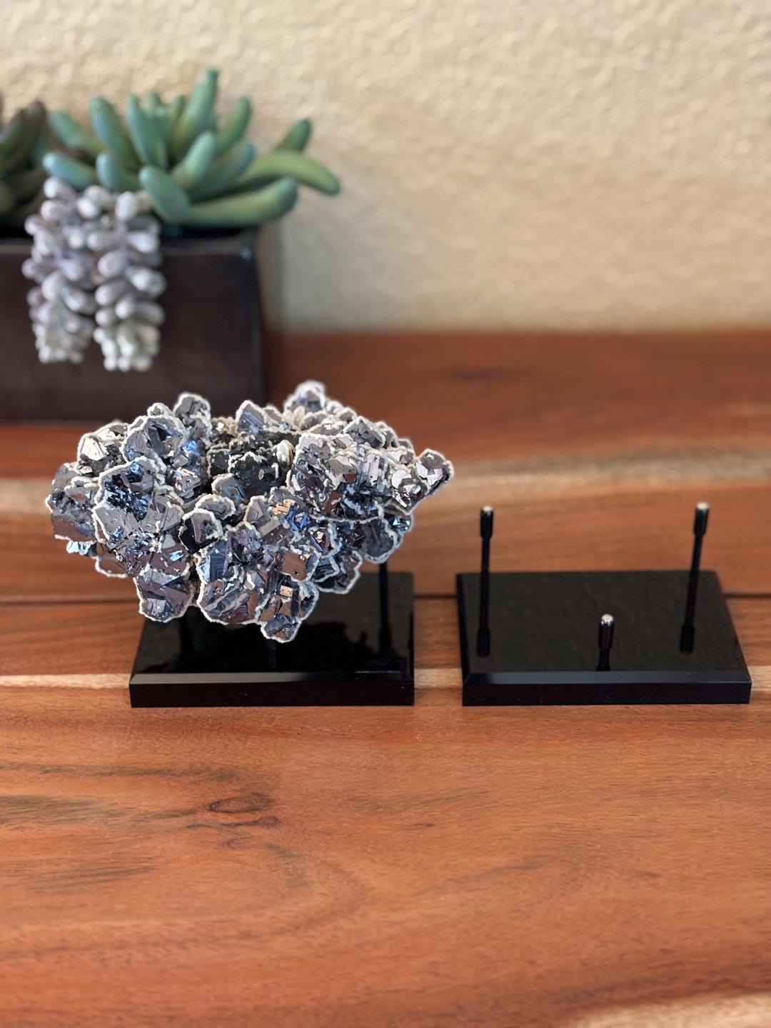 Large - Black Acrylic Mineral Display Stand - 3 Prong - Etsy