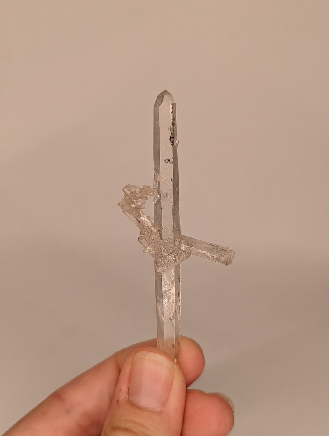 Quartz Crystals With Carbon Inclusions - Mineral Specimen - Raw Crystal ...