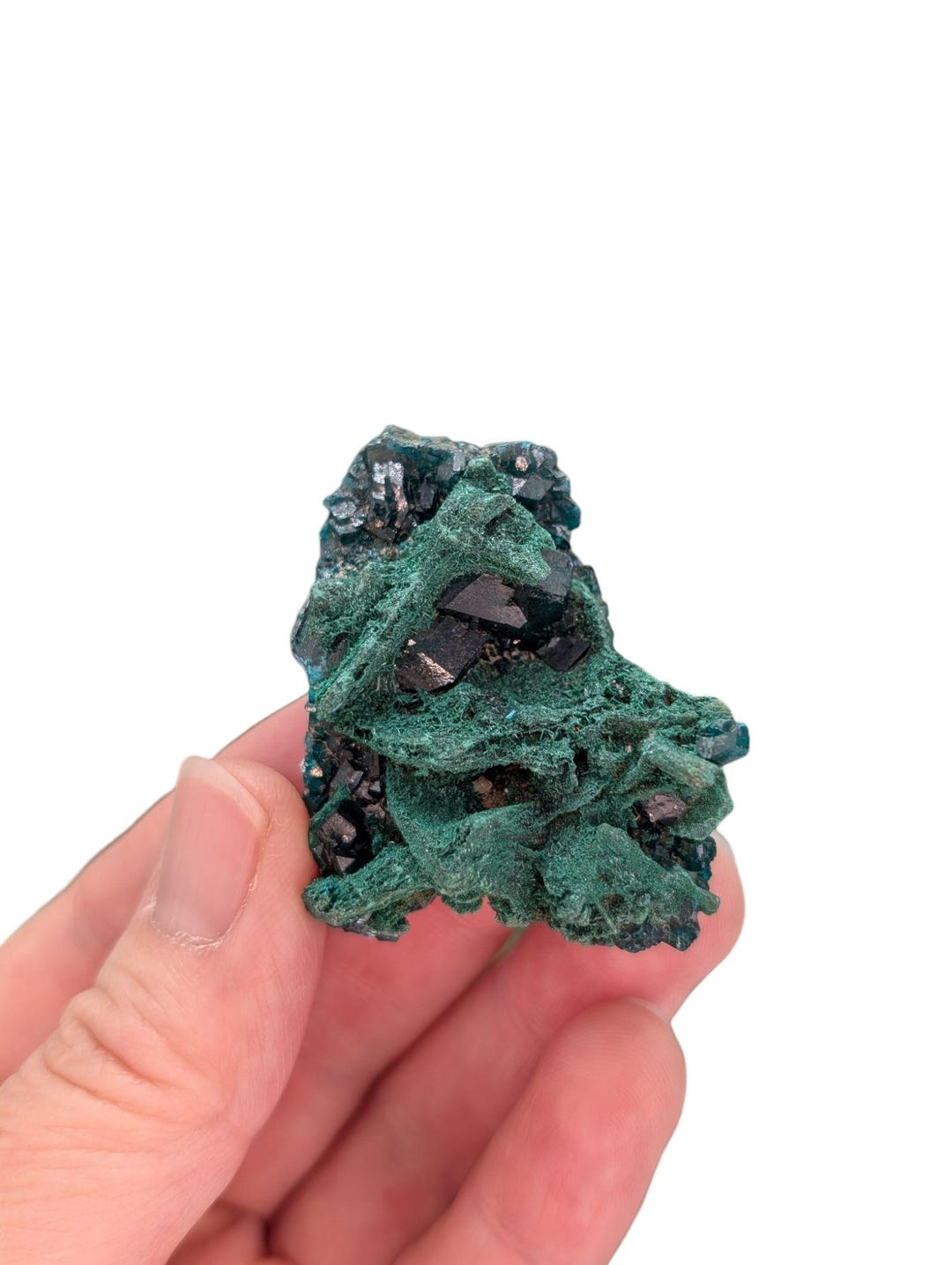 Malachite Pseudomorph With Dioptase - New Find- DR Congo - Mineral ...