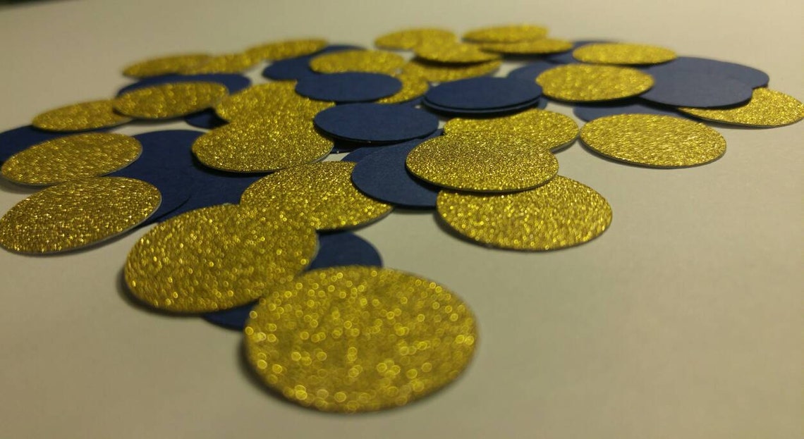 100 Royal Blue and Gold Confetti Gold Confetti Royal Blue | Etsy