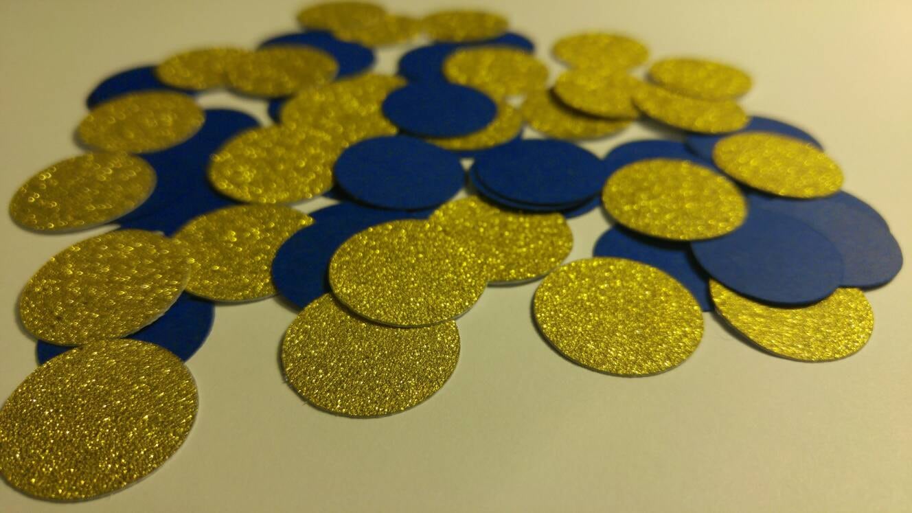 100 Royal Blue and Gold Confetti Gold Confetti Royal Blue | Etsy