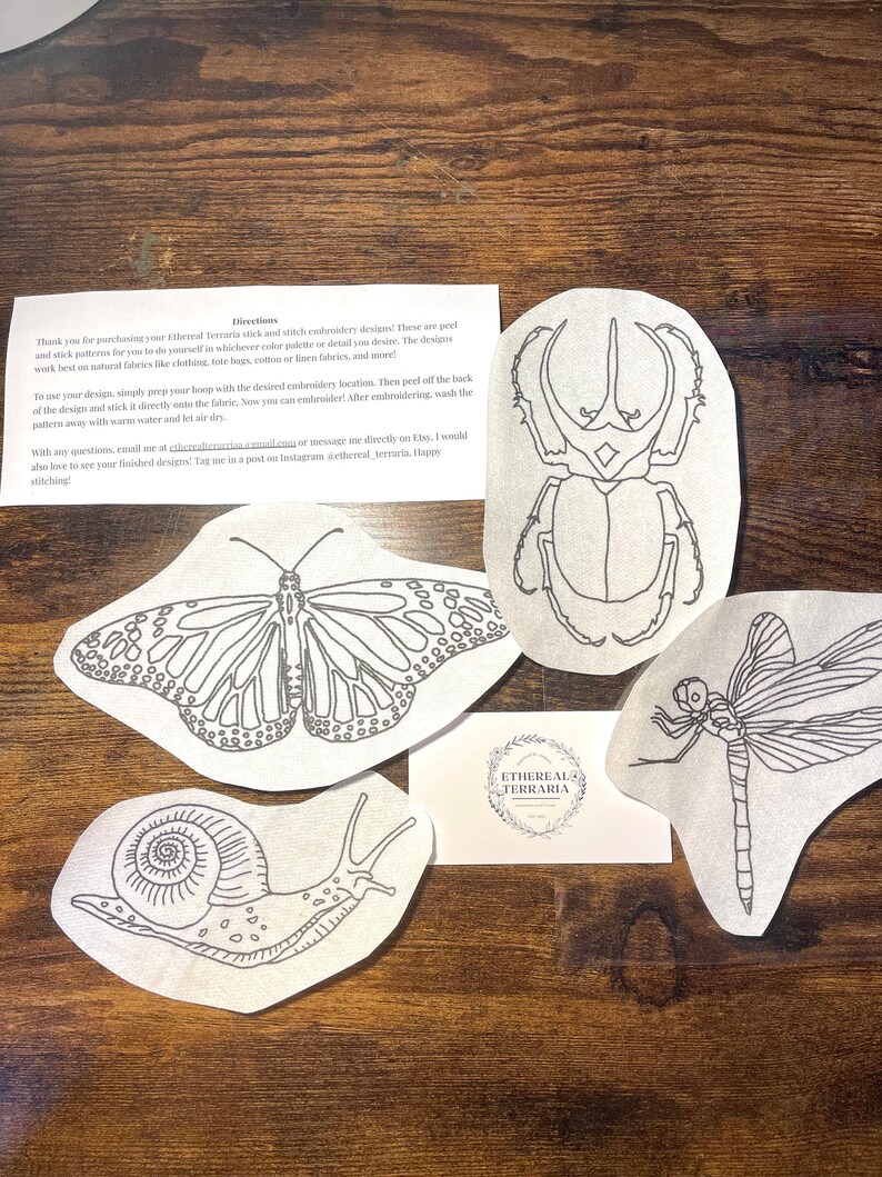 Bugs Stick and Stitch Pack - Etsy