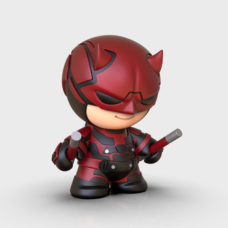 Chibi DAREDEVIL STL 3D Printing Files | High Quality | Cute | 3D Model ...