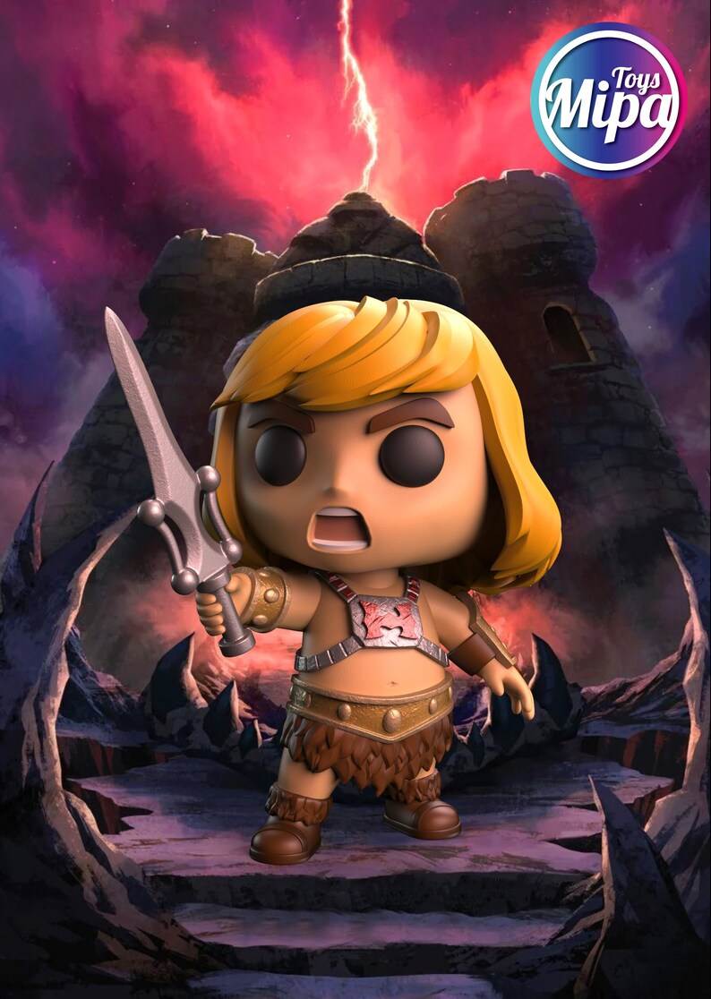 Chibi HE-MAN STL Files Masters of the Universe 3D Print File - Etsy Canada