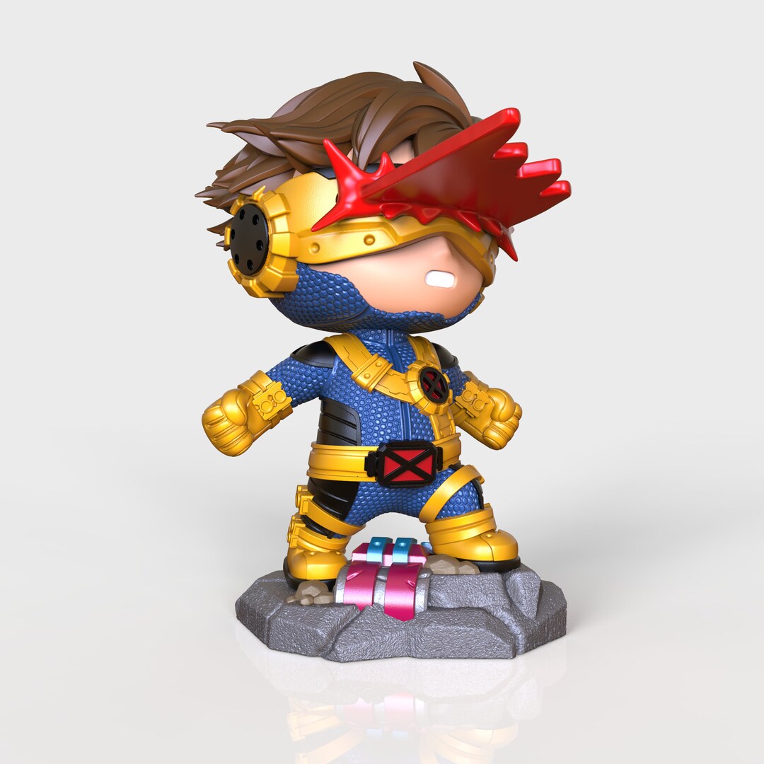 Chibi Cyclops STL 3D Printing Files High Quality Cute 3D Model Marvel X ...