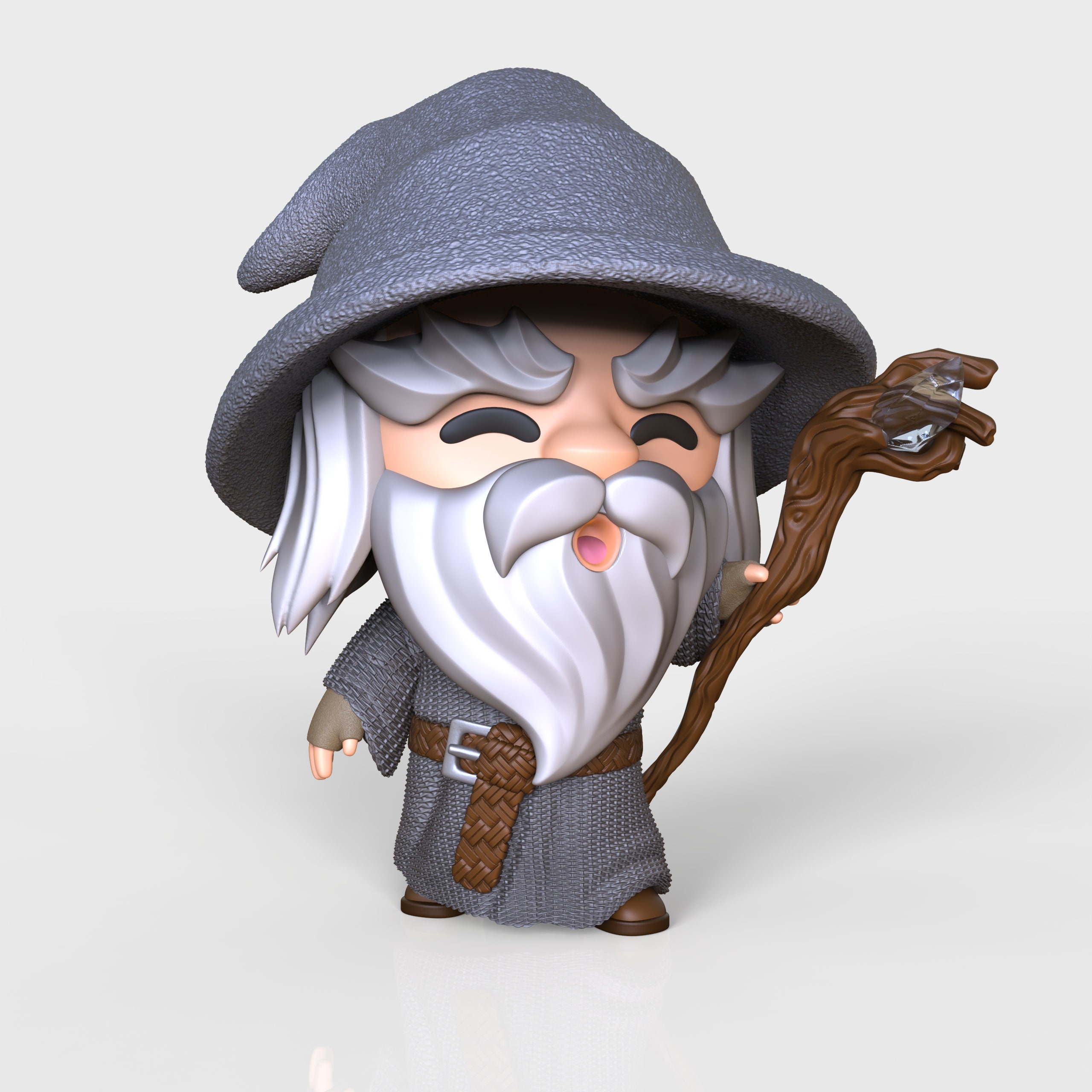 Chibi GANDALF STL 3D Printing Files | High Quality | Cute | 3D Model ...