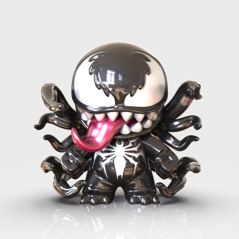 Chibi Venom - STL Files | 3D Printing | | High Quality | Cute | 3D ...