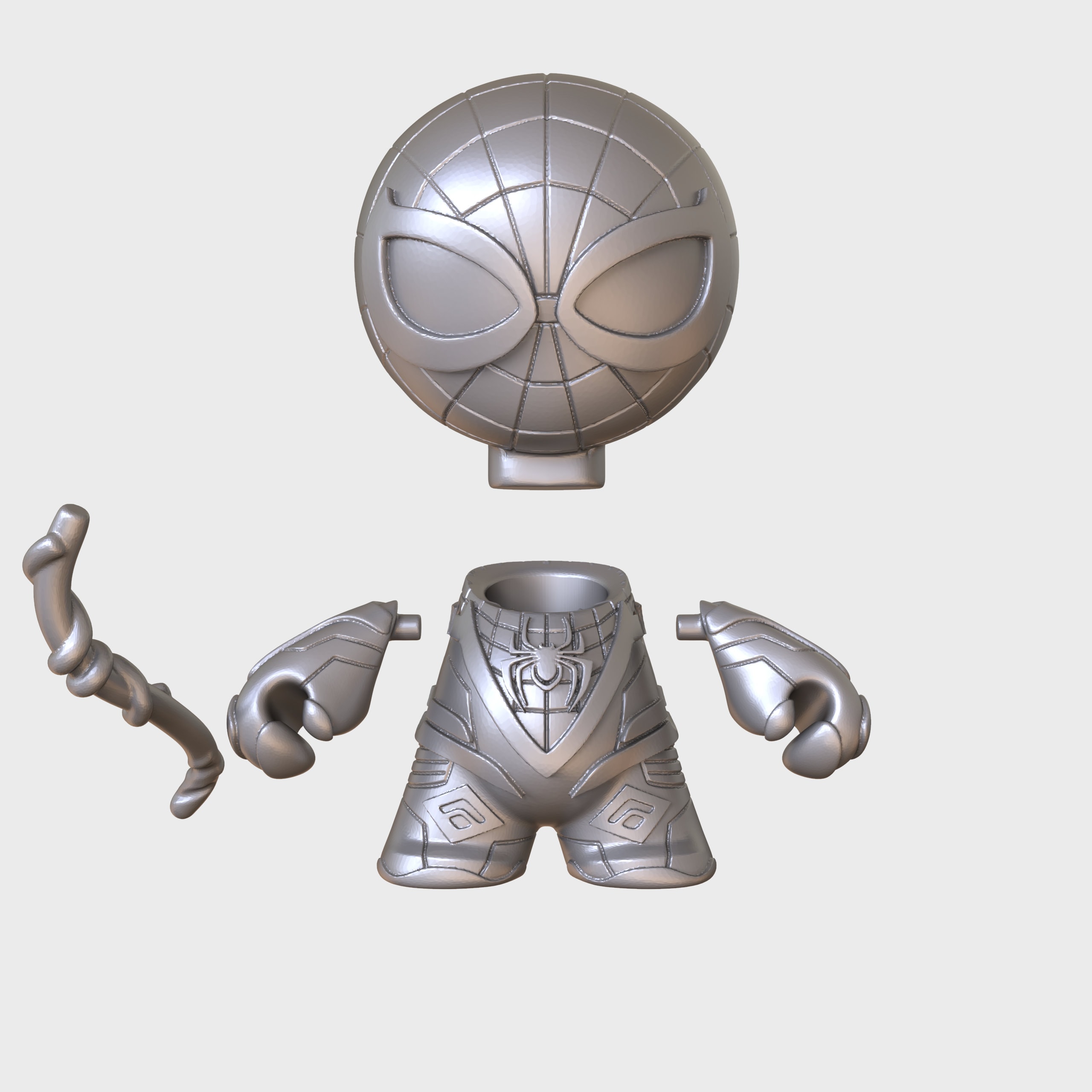 Chibi Miles Morales SPIDER-MAN STL 3D Printing Files High Quality Cute ...