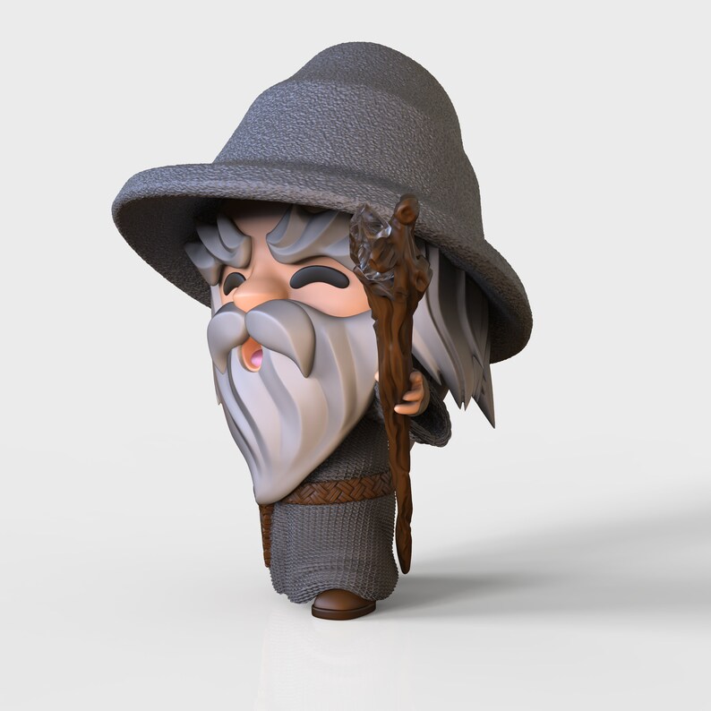 Chibi GANDALF STL 3D Printing Files | High Quality | Cute | 3D Model ...