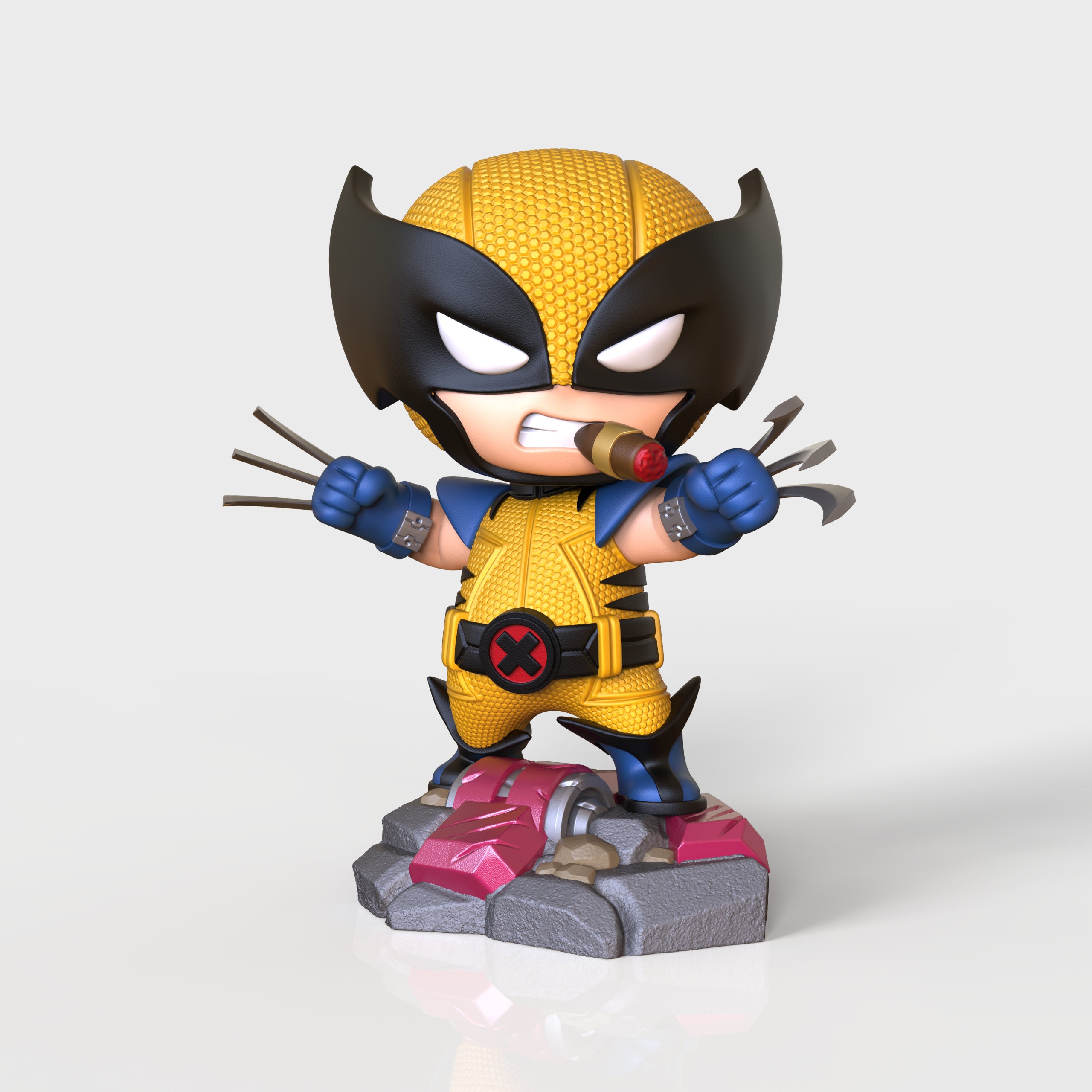 Chibi WOLVERINE STL 3D Printing Files High Quality Cute 3D Model Marvel ...