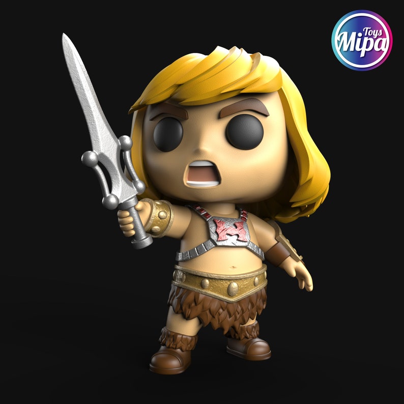 Chibi HE-MAN STL Files Masters of the Universe 3D Print File - Etsy Canada