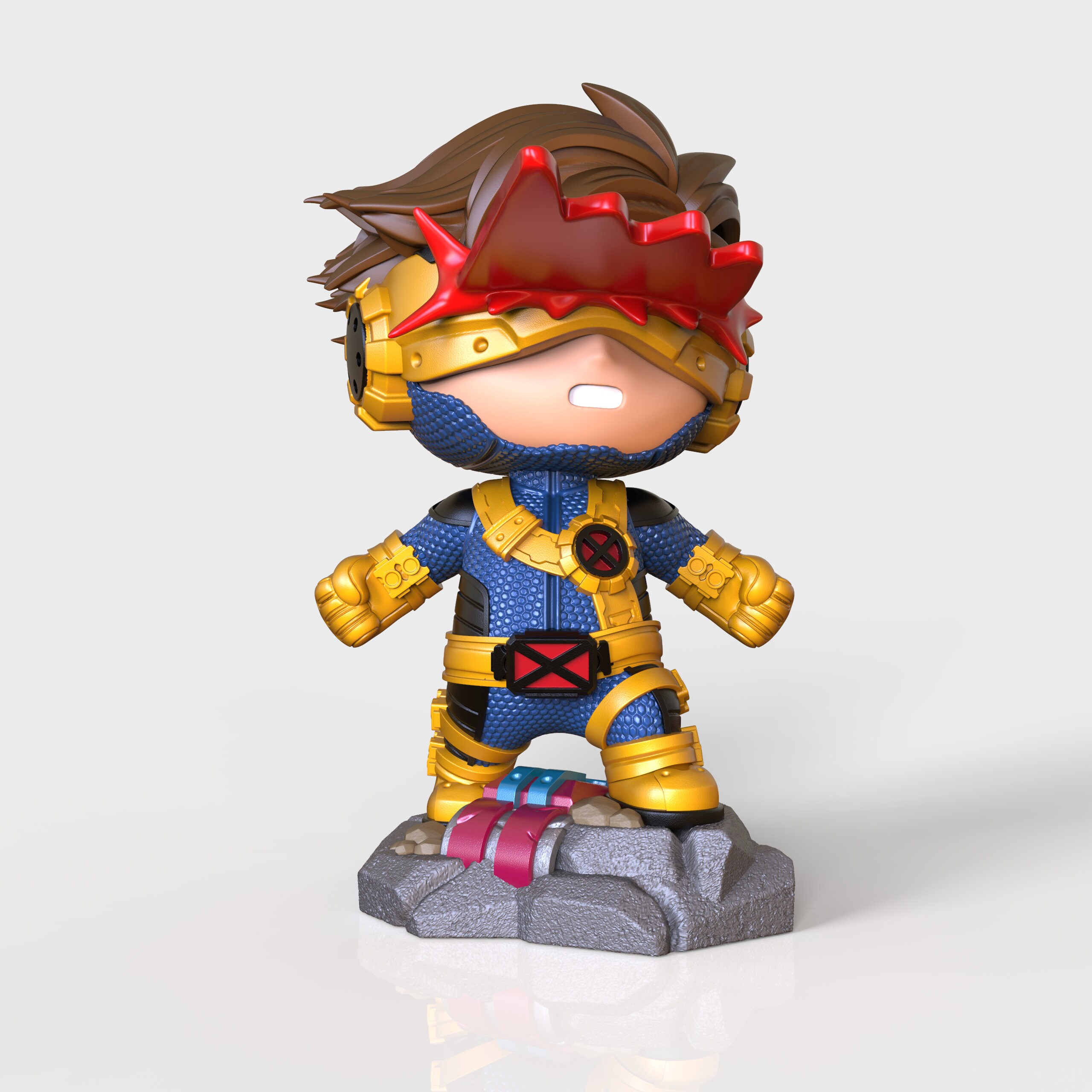 Chibi Cyclops STL 3D Printing Files High Quality Cute 3D Model Marvel X ...