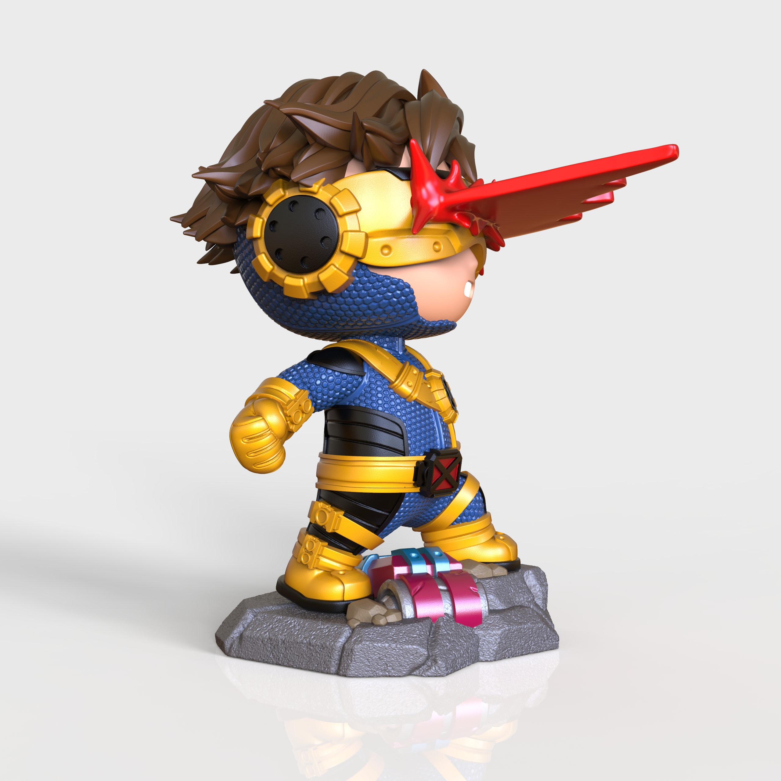 Chibi Cyclops STL 3D Printing Files High Quality Cute 3D Model Marvel X ...