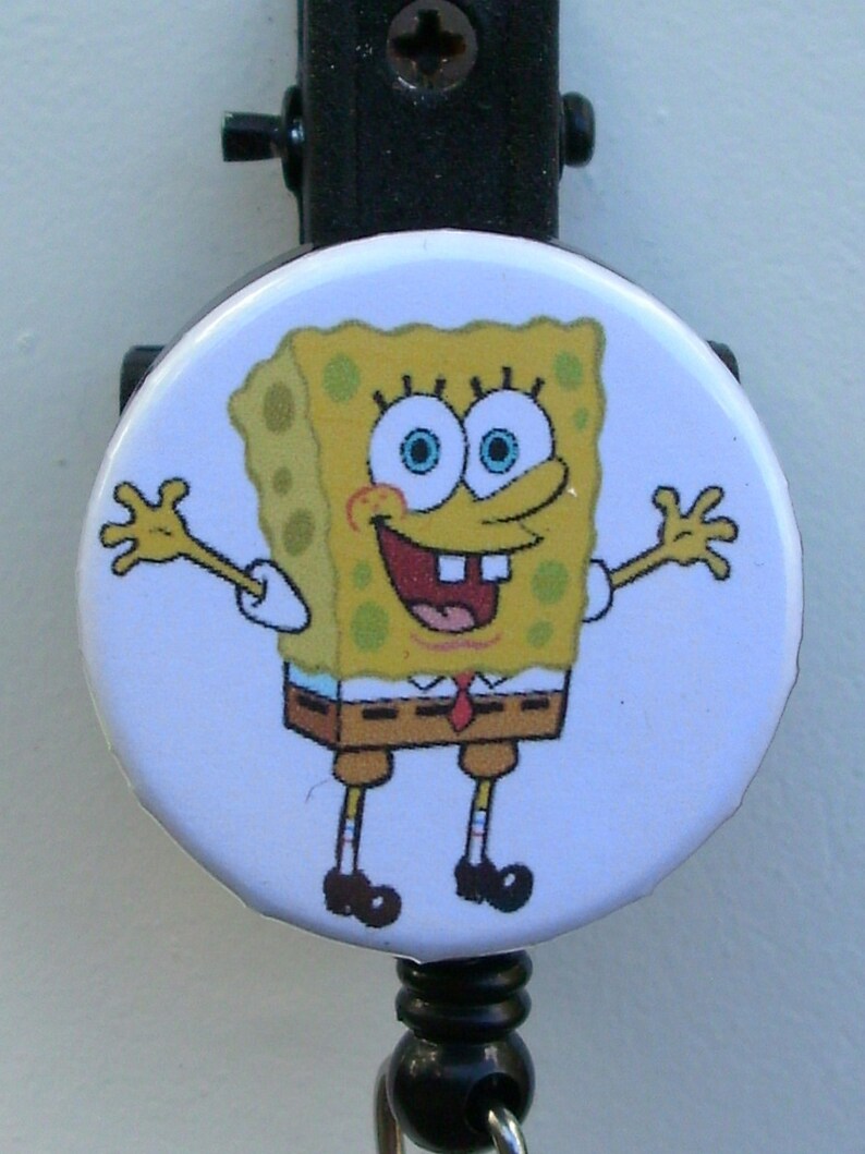 Spongebob Squarepants Badge Reel - Etsy