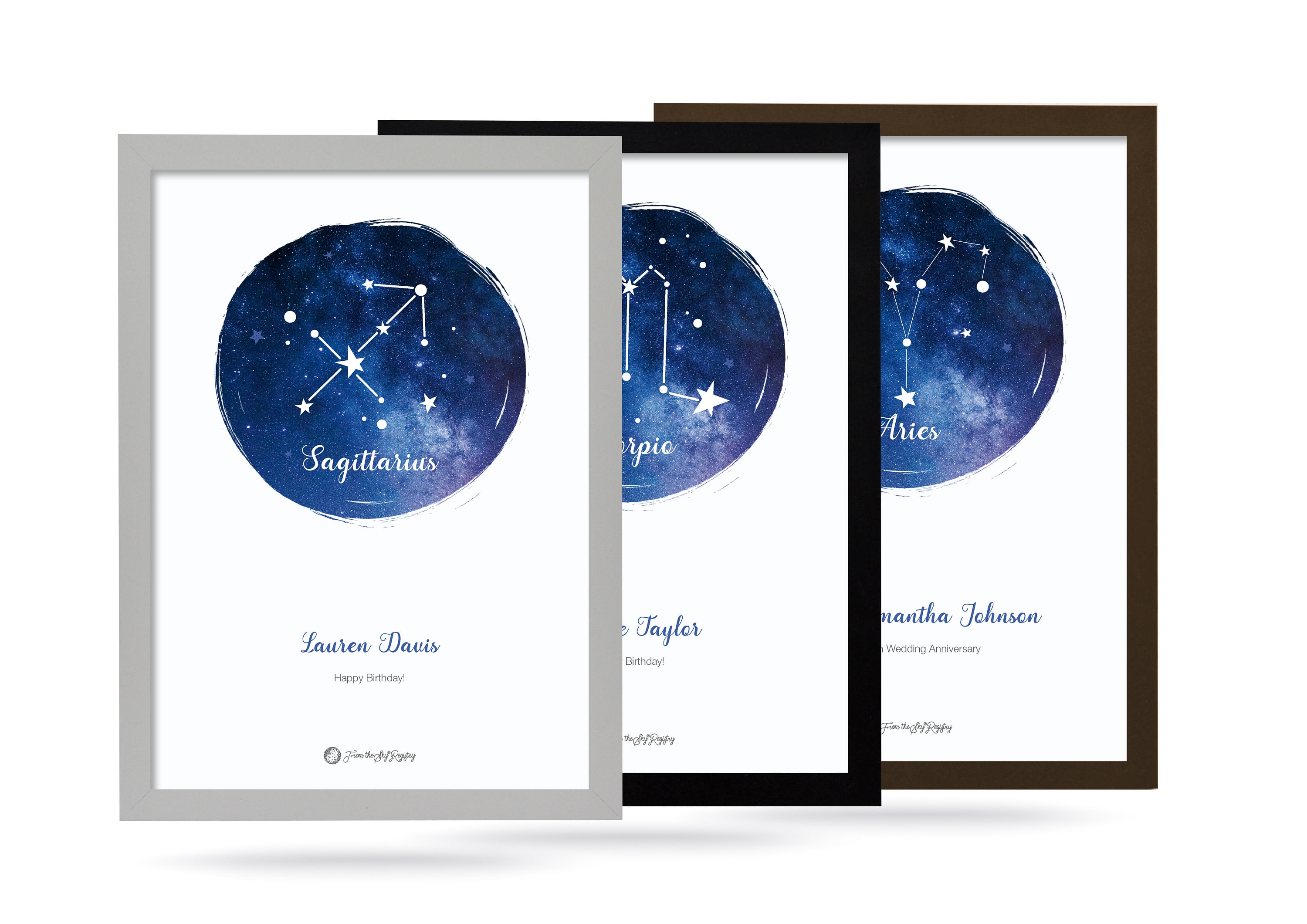 Personalised Zodiac Star Sign Constellation Print Gift - Etsy