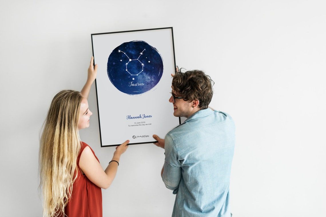 Personalised Zodiac Star Sign Constellation Print Gift - Etsy