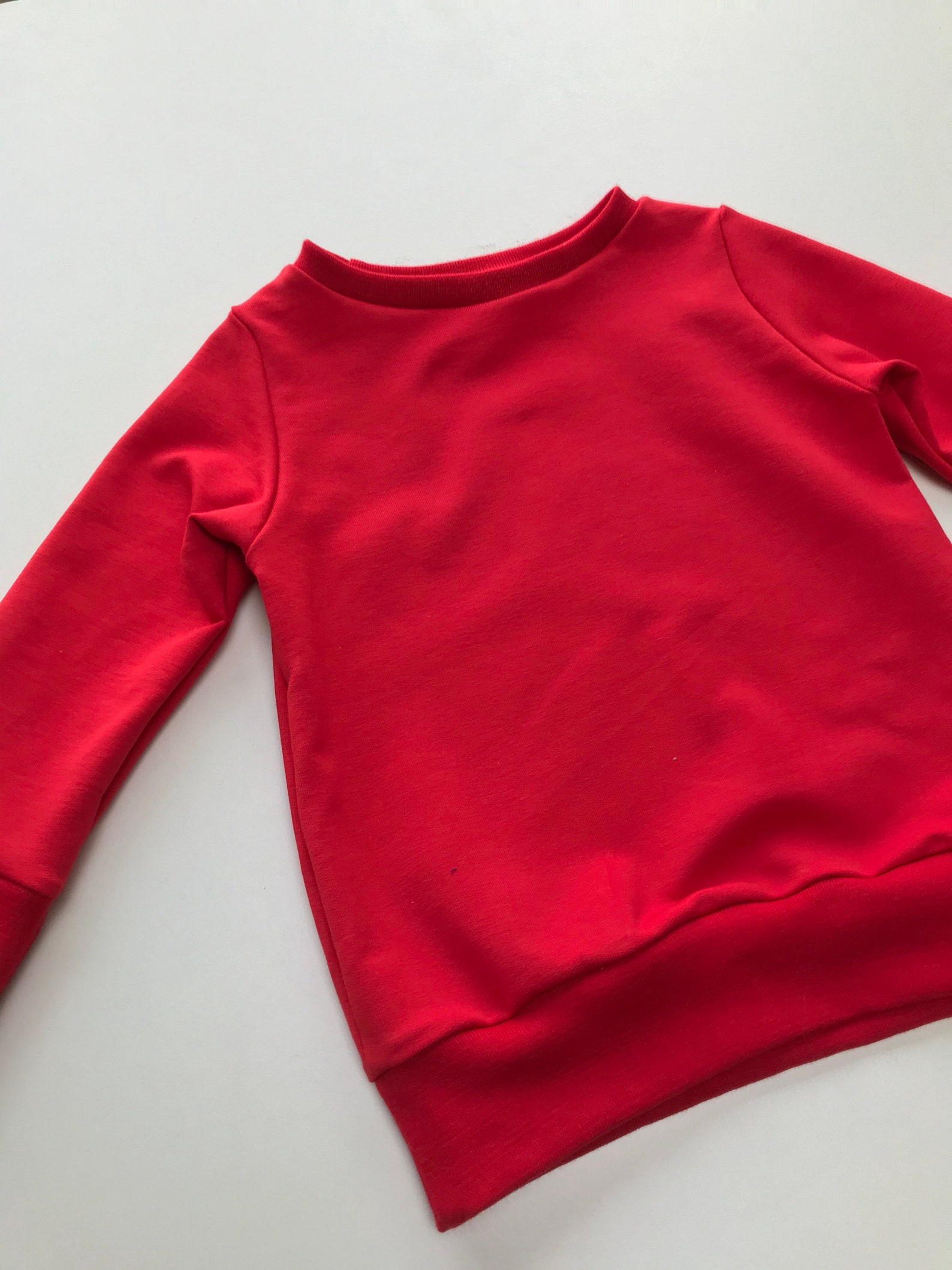 Red Sweatshirt Toddler Red Shirt Solid Sweatshirts Kids - Etsy